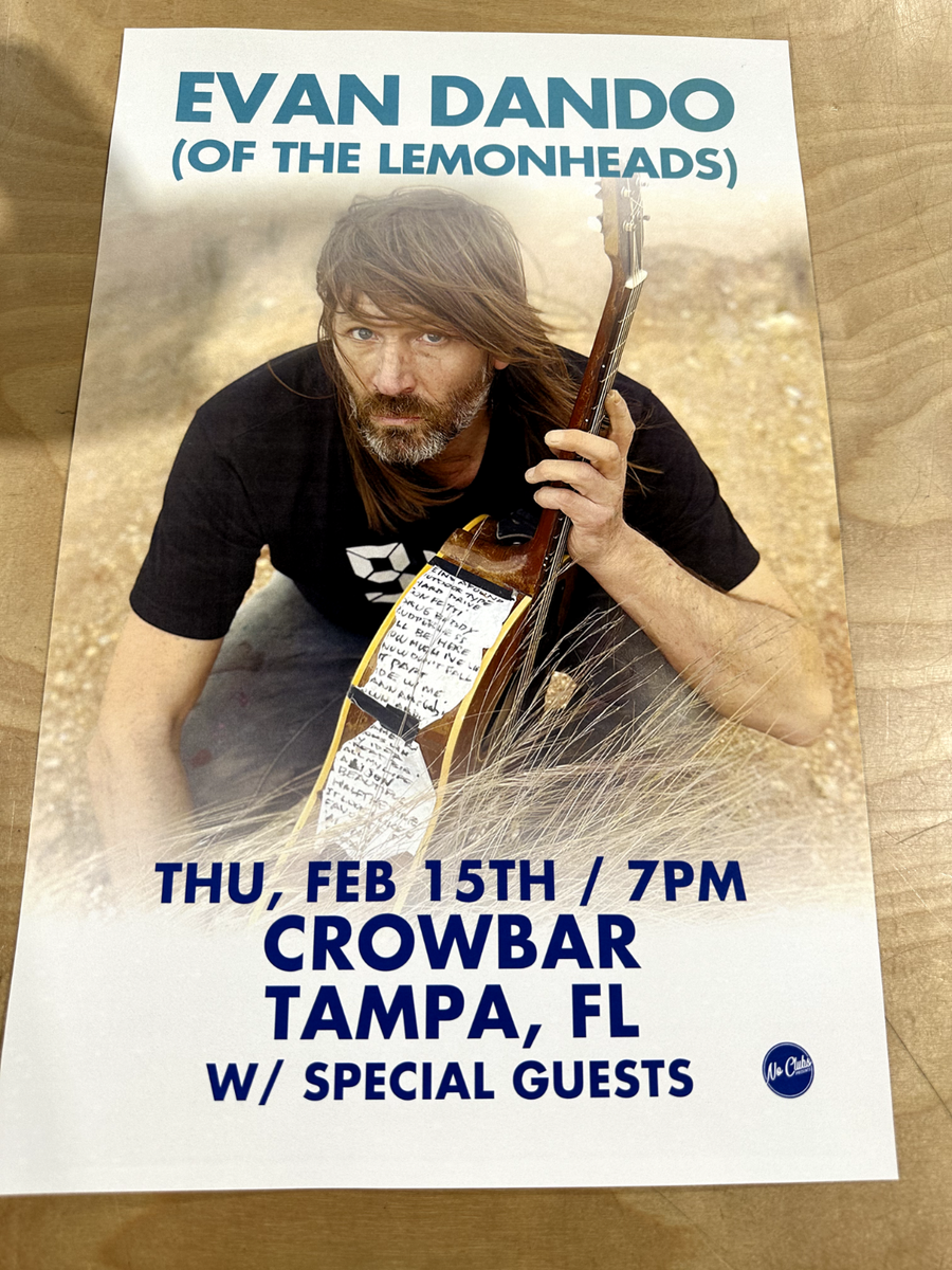 Evan Dando Tattoos The Lemonheads | Evan Dando Solo Tour :) It's