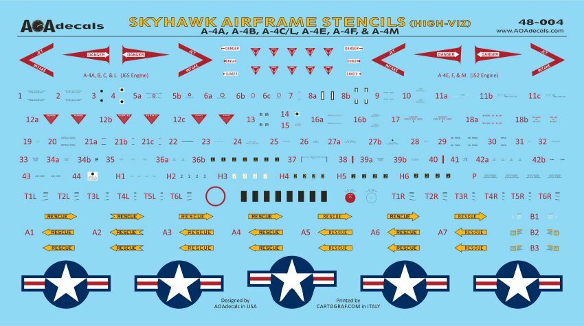 AOA Decals 1/48 A-4 Skyhawk decals ... - HyperScale Forums