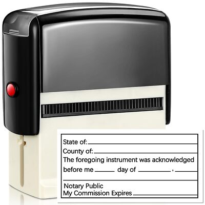 Notary Acknowledgement Stamp Self Inking Notary Stamp Notary Public Stamp for... | eBay