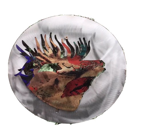 Bull Elk Sign Rustic Cabin Man Cave Plasma Cut Metal Measures 13” By 12 ...