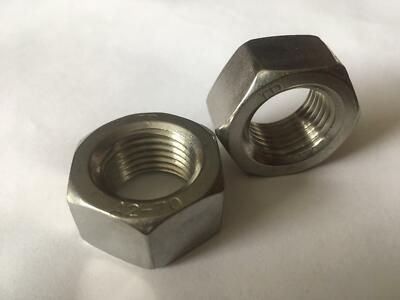 A2 Stainless Steel Hex Full Nut Fine Pitch Metric Thread M8 to M36 ...