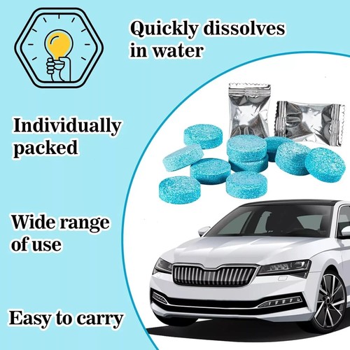 Car Windshield Washer Tablets - 100 PCS Washer Fluid Tablets Glass ...