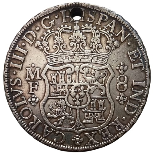 Mexico 8 Reales 1768 Spanish Colonial Pillar Dollar Silver Coin. | eBay