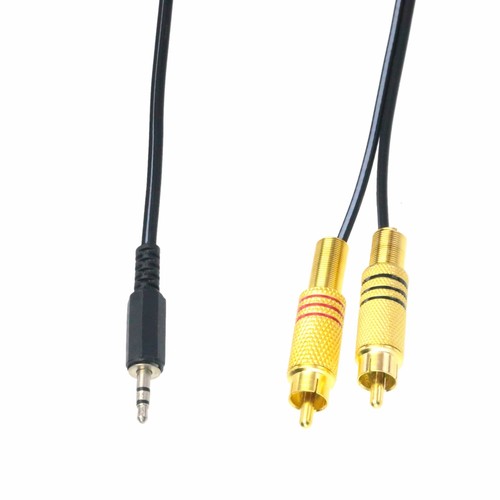 3.5mm TRS to +/- dual RCA phono plug AV audio coaxial cable for ...