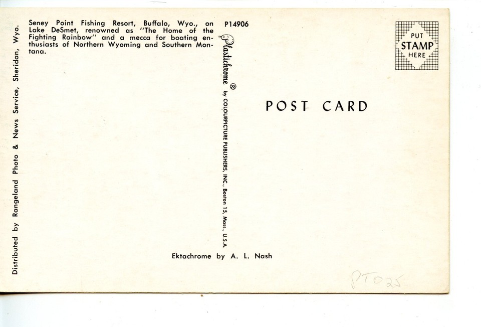 Seney Point Fishing Resort-Lake DeSmet-Buffalo-Wyoming-Vintage Postcard ...
