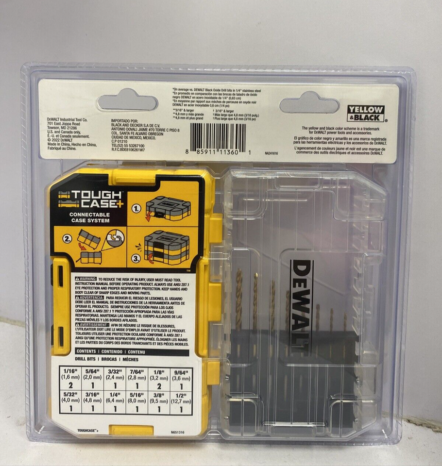 DEWALT DW1354 14Piece Titanium Drill Bit Set | eBay