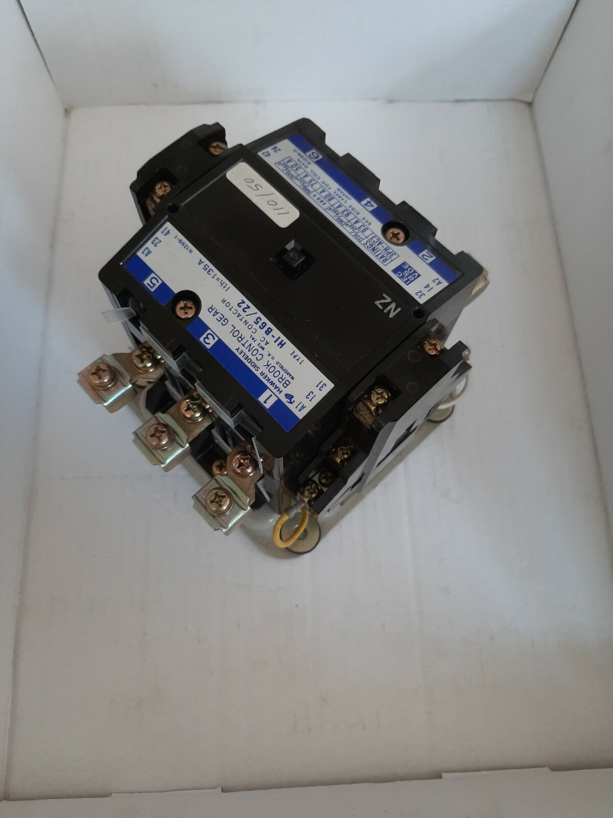 HAWKER SIDDELEY / BROOK CONTROL GEAR HI-B65/22 ,110 COIL CONTACTOR ...