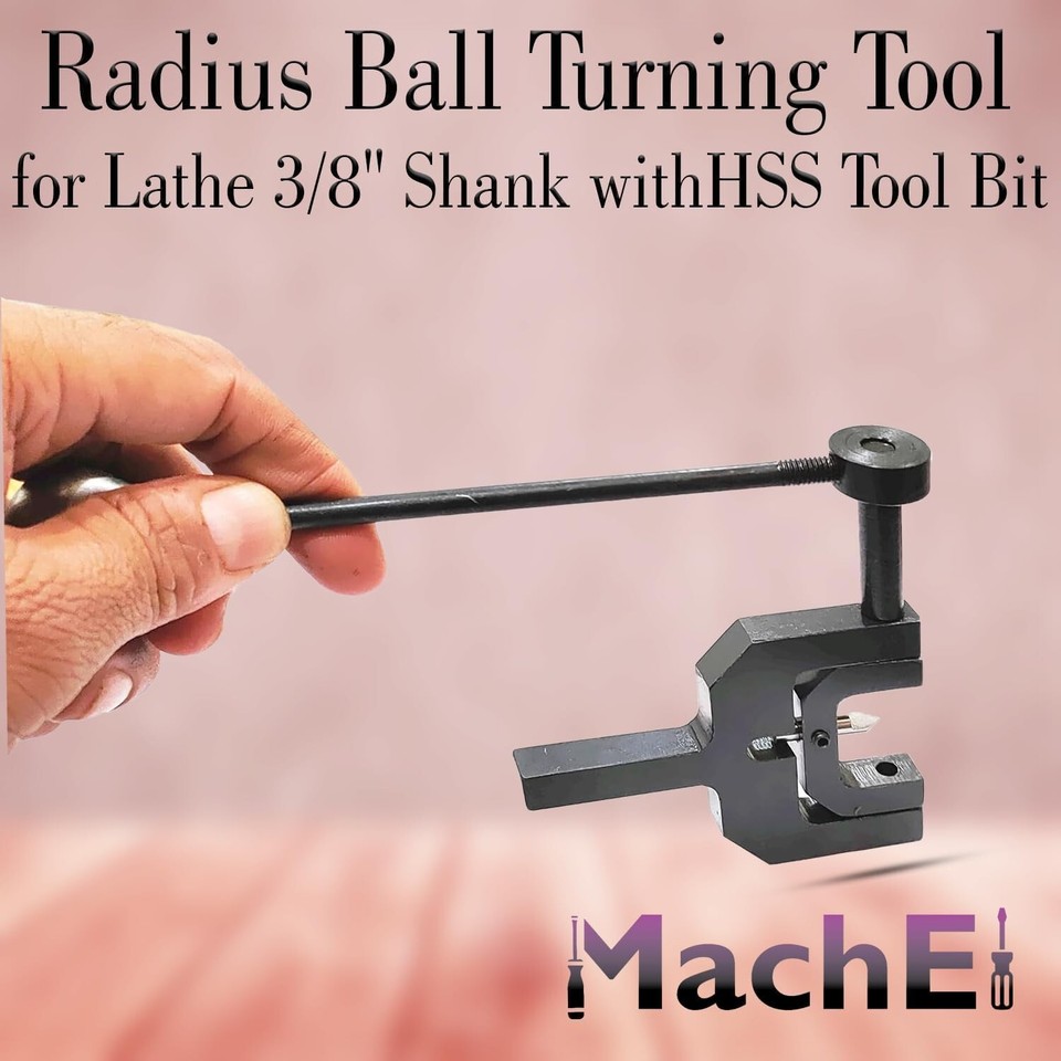 Radius Ball Turning Tool for Lathe, 3/8" Shank with HSS Tool Bit ...