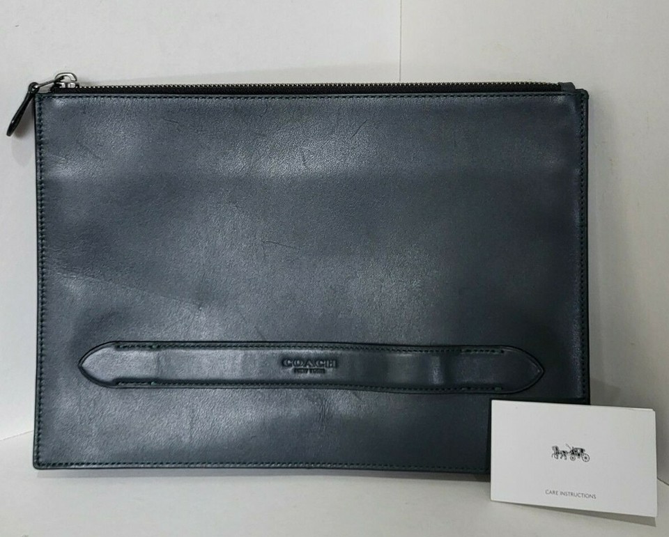 COACH FOLIO LAPTOP BRIEFCASE BAG MENS MANHATTAN Green LEATHER BNWT NEW ...