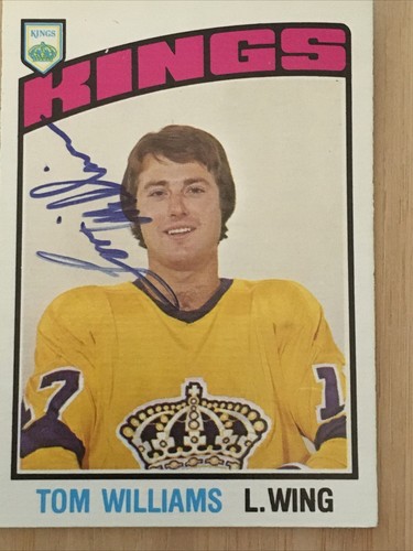 1976 O-Pee-Chee LA Kings Tom Williams Autograph Card | eBay