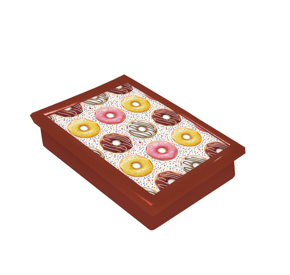Large Wooden Soft Padded Lap Tray Cushioned Bean Bag Breakfast Laptop ...