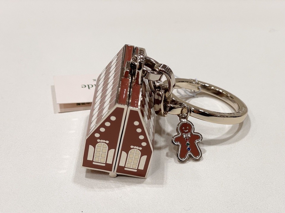 NWT Kate Spade Gingerbread House Keychain Bag Charm Fob K9270 Novelty ...