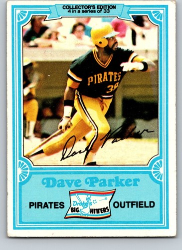 #4 Dave Parker 1981 Topps Drake's Big Hitters Pittsburgh Pirates | eBay