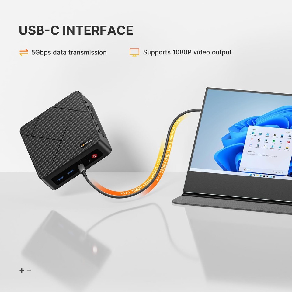 E4 Mini PC, Mini Computers with AMD Ryzen 5 3550H, 16GB DDR4 512GB PCIe ...