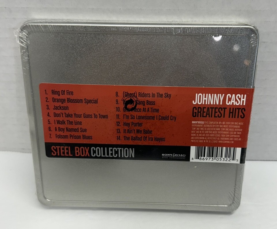 Johnny Cash Steel Box Collection Greatest Hits New Sealed 886973053225 ...