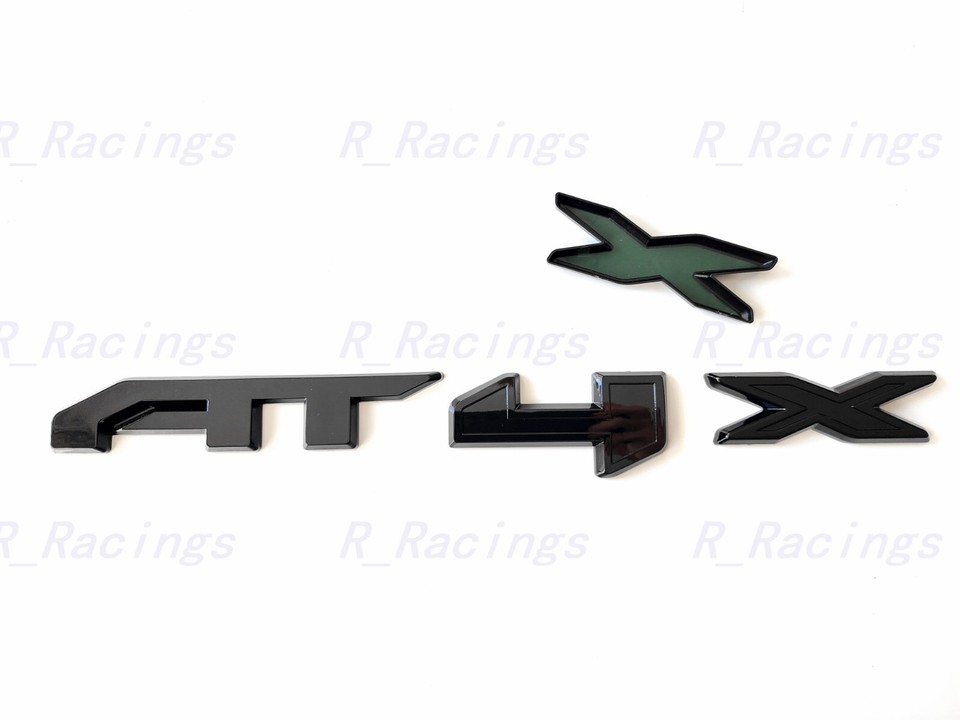 Grill Door Rear Gloss Black AT4X HD OVERLAY Emblem GMC Sierra ...