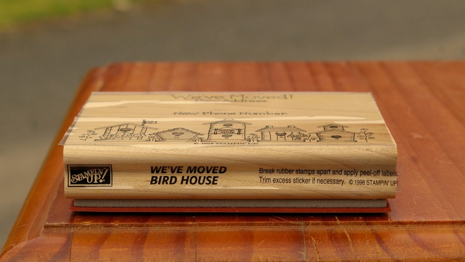 We've Moved Bird House New Address Wood Mounted Rubber Stamp 1998 ...