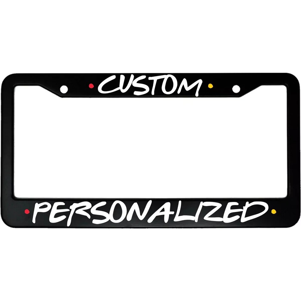 Custom Personalized License Plate Frame Color Text Photo Logo Tag Plate ...