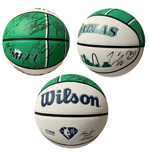 2022-2023 Dallas Mavericks Signed Autographed Team City Ed Basketball 8 ...