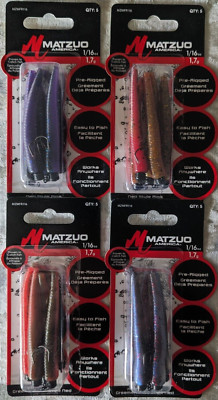 4 - MATZUO Ned Style Rigs - 5/Pk - 1/16 oz. - Four Popular Colors! | eBay
