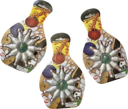 Finger MINI BOWLING marble 10 Ten Pin Table Top Ball Game Toy Miniature ...