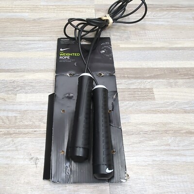9 Ft Weighted NIKE Jump Rope for Training, .5 LB Weights, Black/Neon ...
