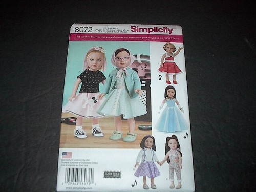 Simplicity Pattern 8072 Six Adorable Outfits for 18" Dolls Like ...