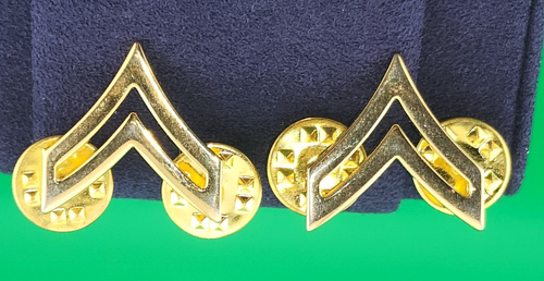 US Army Enlisted Corporal Rank Insignia Uniform Pins Set Of 2 | eBay