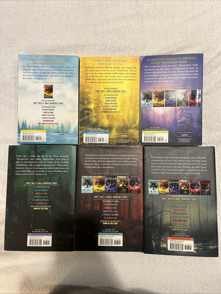 Warriors: The Broken Code Box Set: Volumes 1 to 6 by Erin Hunter | eBay