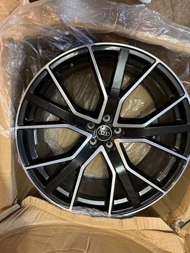 22” AUDI SPORT SQ8 Q8 Q7 BLACK WHEELS RIMS ORIGINAL AUTHENTIC STOCK ...
