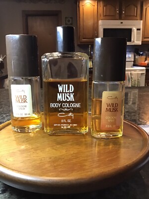 Vintage LOT Coty Wild Musk Original Formula Cologne Splash 8oz & Spray ...