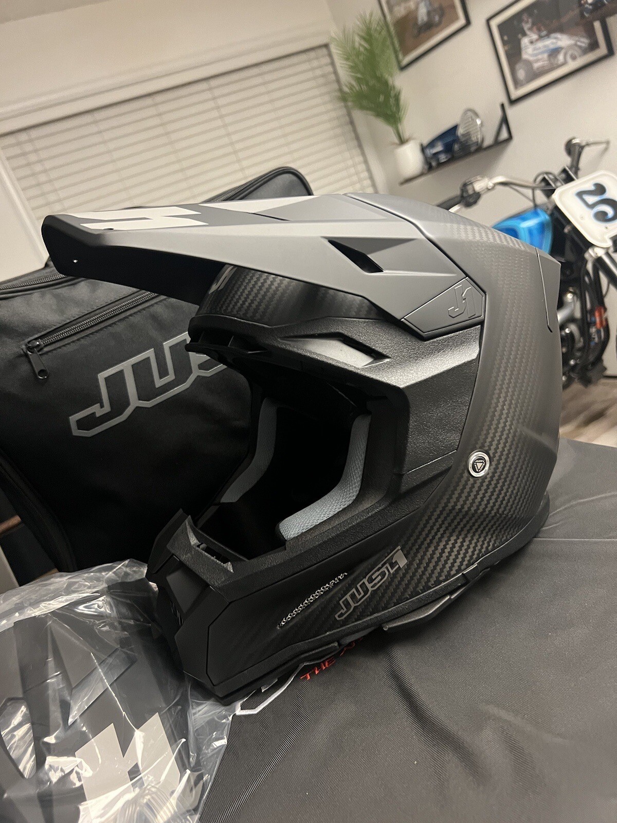 JUST1 J22 Carbon Fiber MX Motocross Moto Helmet - CHOOSE COLOR & SIZE ...