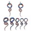 2Pcs Colorful Pyrex Glass Ear Spiral Taper Gauges Ear Expander Earring ...