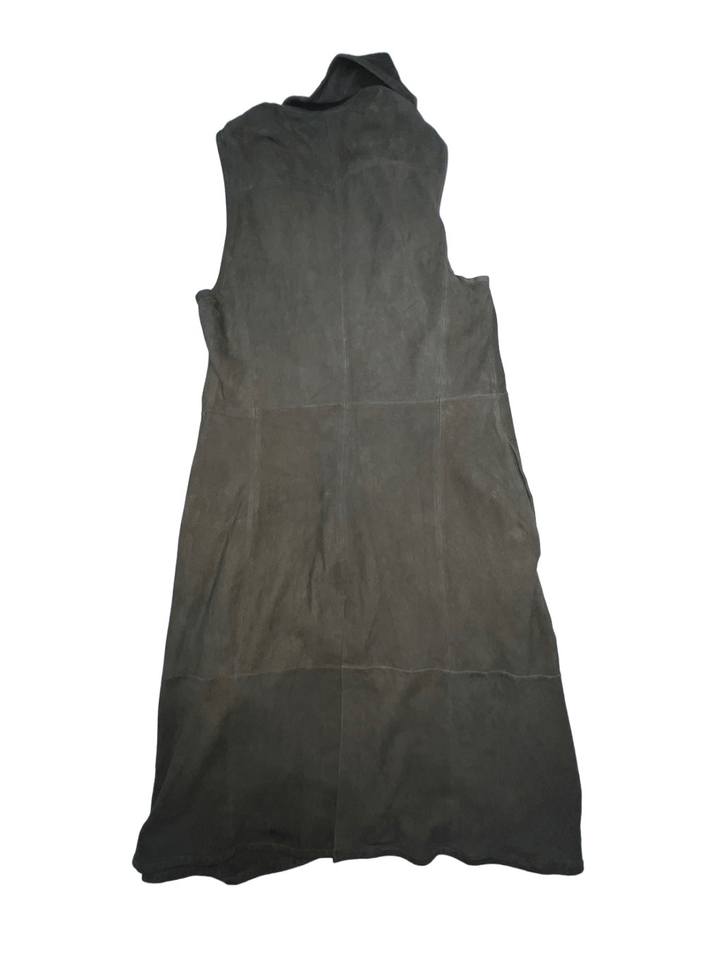 Lamarque Elem Drape Front Waterfall Goat Suede Leather Duster Vest ...