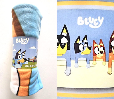 Licensed BLUEY Soft Polar Fleece Throw Rug Blanket 127x152cm Bandit ...