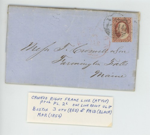 Mr Fancy Cancel Sc 11 Boston Paid Farmington Falls Maine '52 FLS #1983 ...