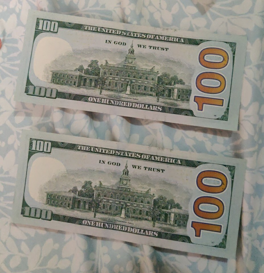 Hundred Dollar Bill Rare Low Serial Number, Serial Right Next To Each ...