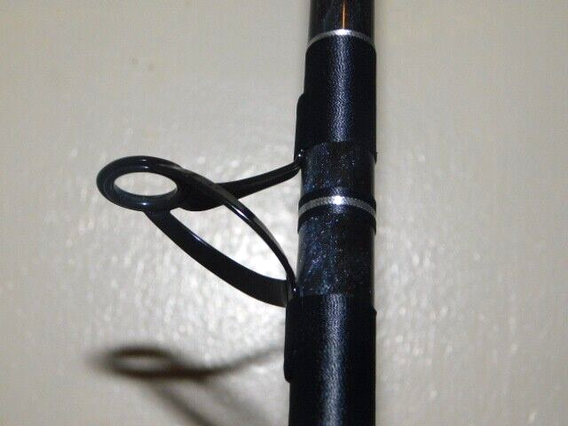 CUSTOM SHARK ROD 8'5" BLACK SILVER MARBLE AFTCO 80-130 LB NEW | eBay