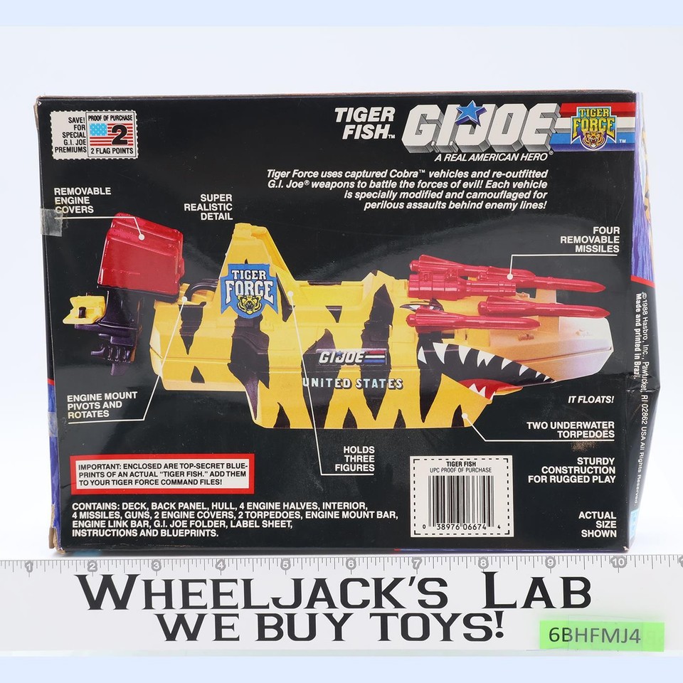 Tiger Fish GI Joe Tiger Force 1989 Hasbro Action Figure Vehicle NEW ...
