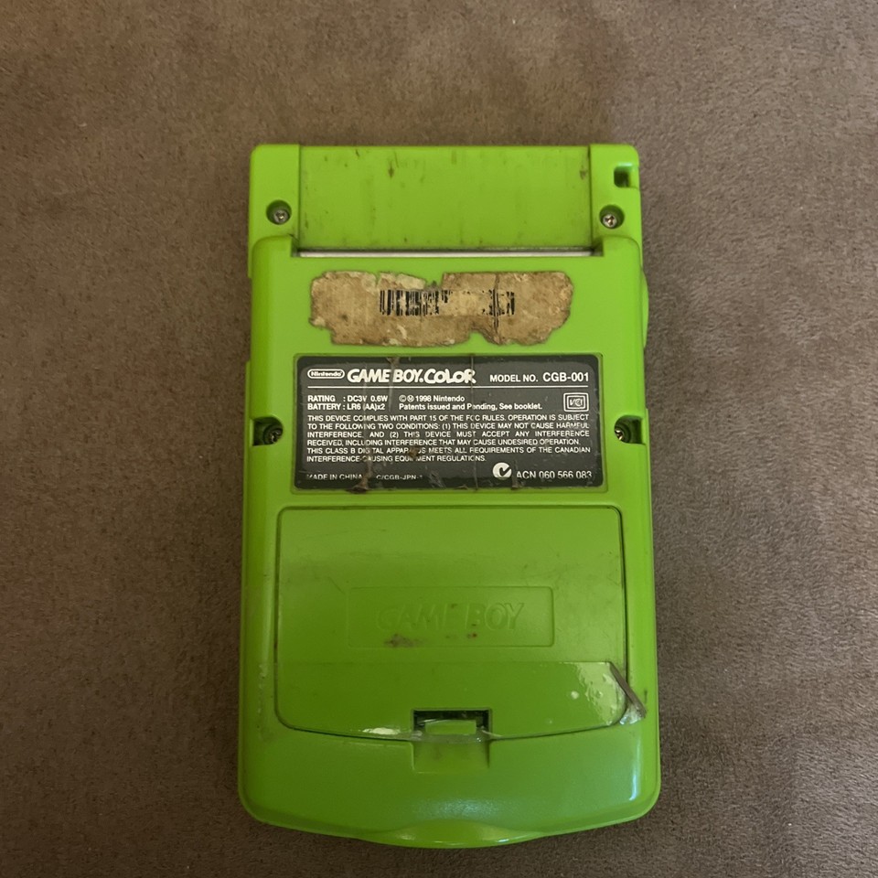 Nintendo Game Boy Color Kiwi Lime Green Handheld Console System, Tested ...