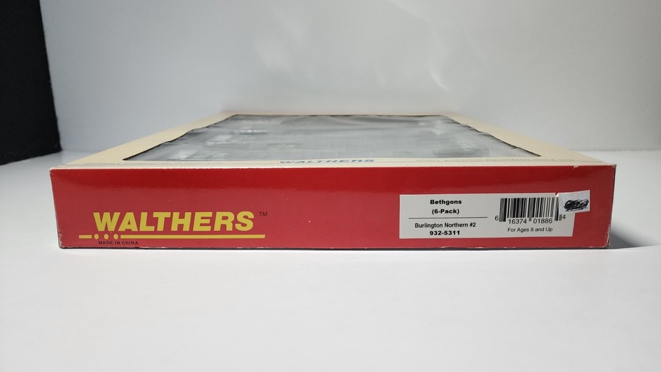 Walthers HO Scale Model Trains Bethgons 6 PACK 932-5311 Burlington ...