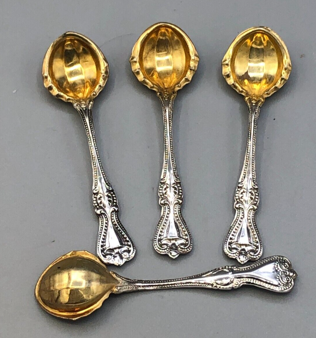 Old Colonial by Towle Antique Sterling Silver set of 4 Salt Spoons 2 3/ ...