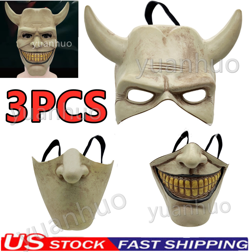 3PC Halloween Cosplay The Black Phone Costume Mask The Grabber Mask ...