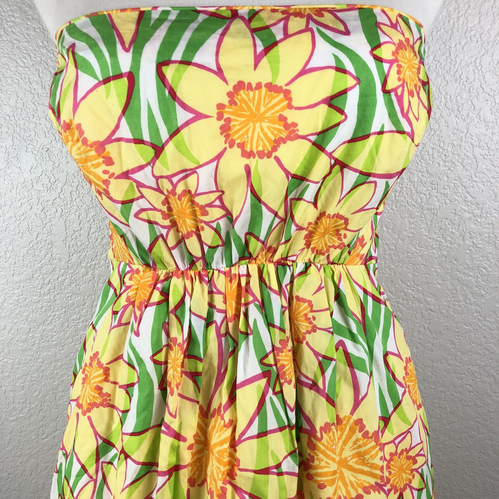 Lilly Pulitzer Strapless Short Dress "Wyatt" Yellow D… - Gem