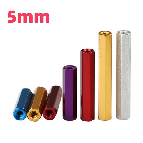 M3 Internal Threaded 5mm Sleeve Rod bar Stud Hex Connector Nut Bolt ...