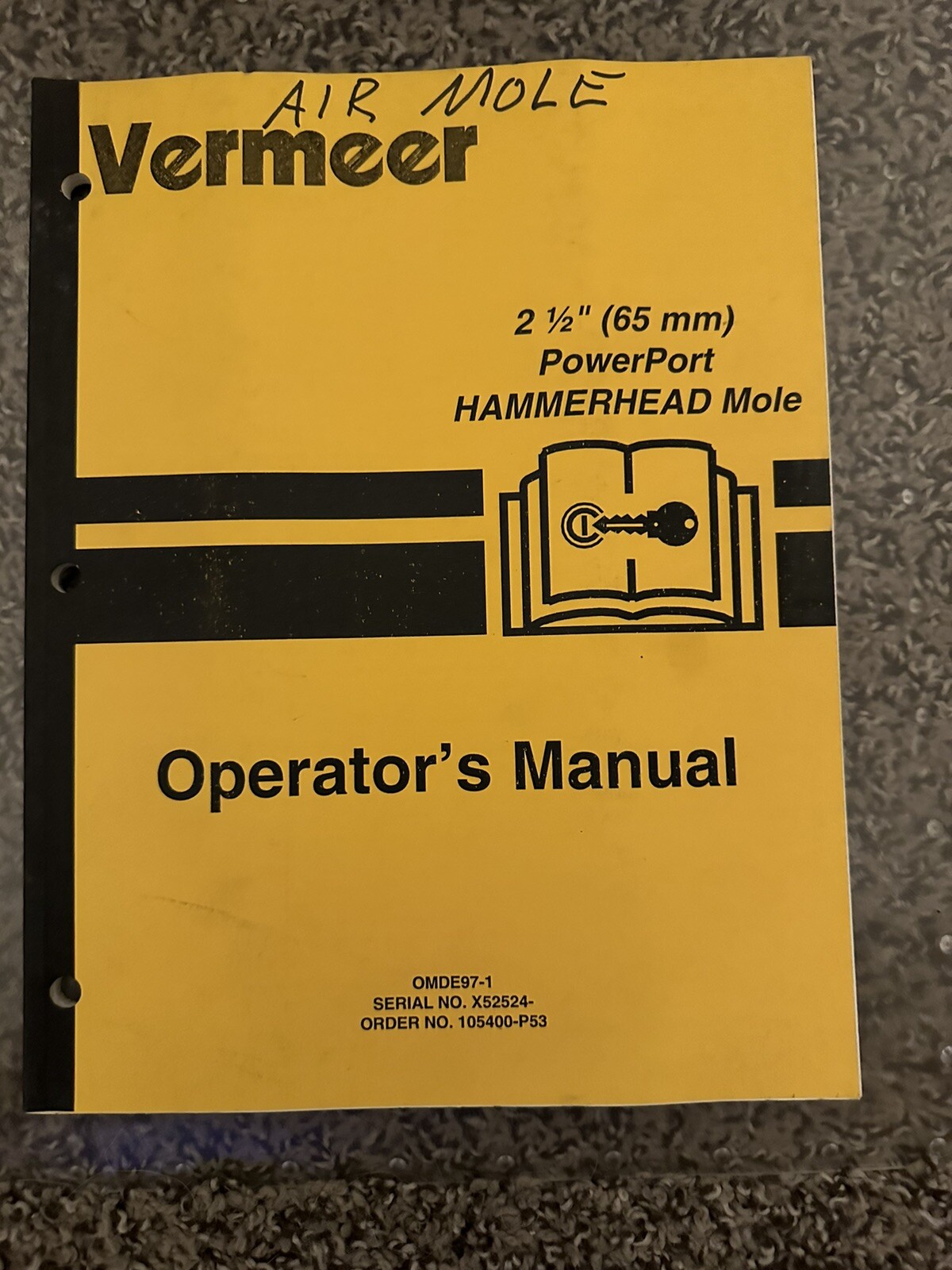 VERMEER 2 1/2" (65 mm) PowerPort HAMMERHEAD Mole Operator's Manual | eBay