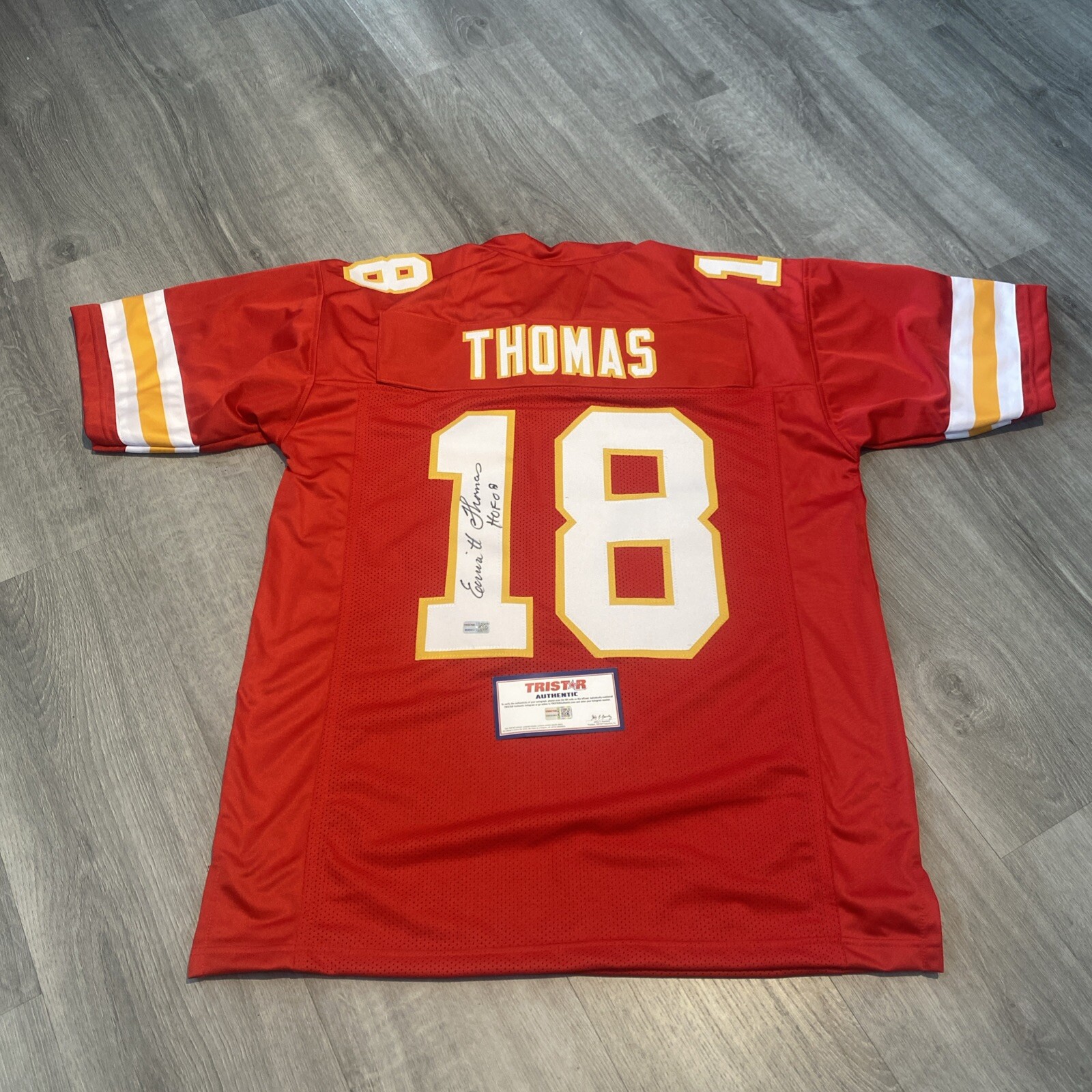 EMMITT THOMAS Autographed Signed Kansas City Chiefs Jersey HOF 2008 ...