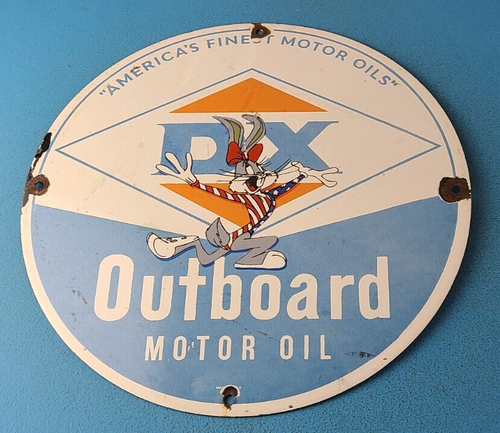 Vintage DX Diamond Motor Oil Sign - Finest Gasoline Outboard Pump ...