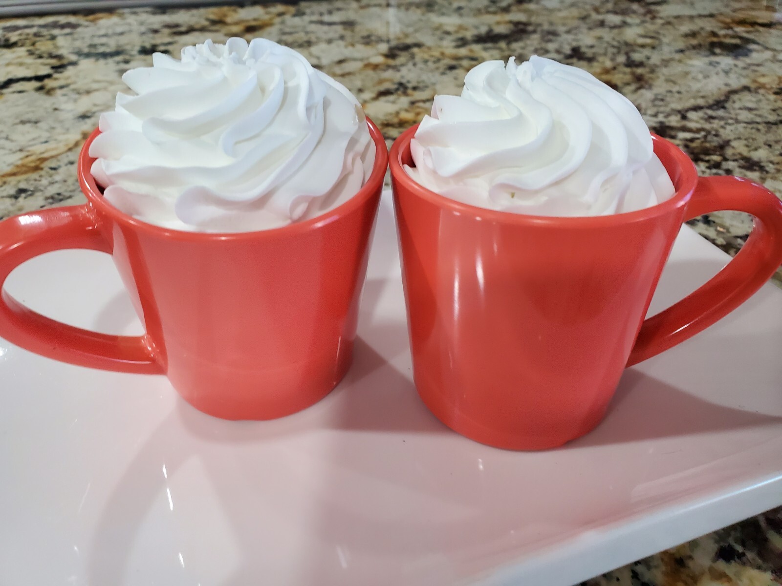 Display Faux Food Prop TWO Cups Of Hot Chocolate W/ Whipped Cream New ...