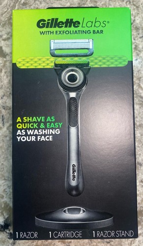 Gillette Labs Razor with Exfoliating Bar & Stand Shaving Kit for Men ...